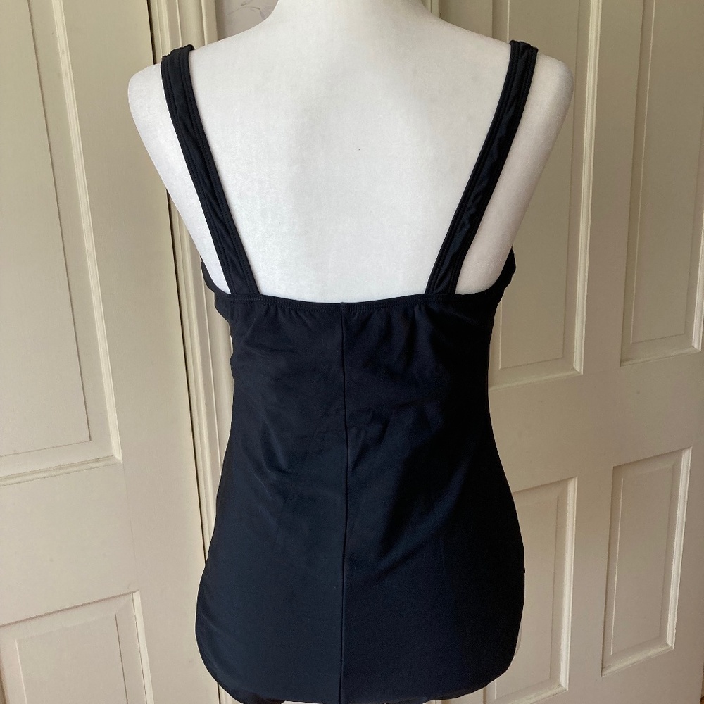 Shape Fx Pleated Bust Tank Swim Suit - Gem